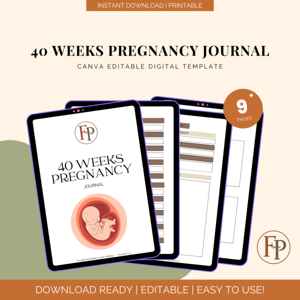 40 Weeks Pregnancy Journal - Faith Parent